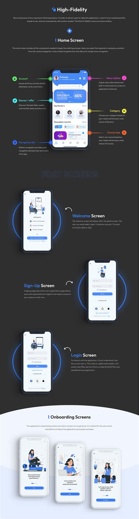 Cloudbook E Learning App Ui Ux Case Study Behance