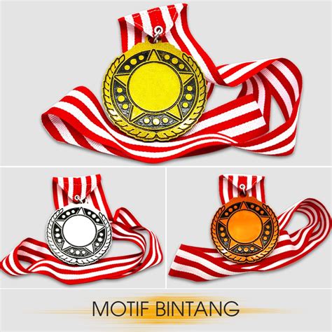 Jual 88 Brand Medali Motif Bintang Emas Perak Perunggu Bahan Resin Plus