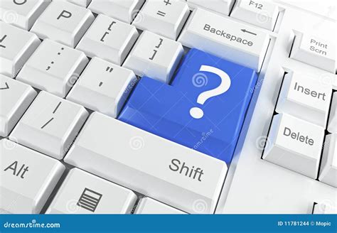 Teclado De Ordenador Con Un Signo De Interrogaci N Stock De Ilustraci N