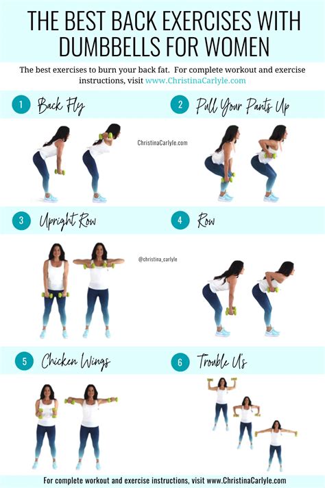 Back Exercises With Dumbbells For Women Wanting A Toned Back Christina Carlyle