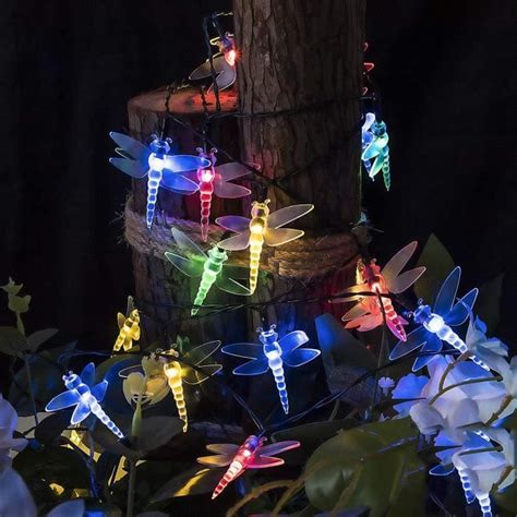30Led Libellule Solaire Guirlande Lumineuse Extérieure Étanche 20Ft