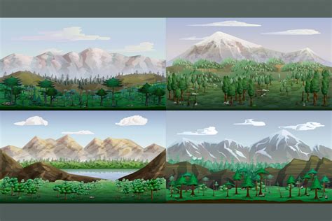 Mountain D Game Backgrounds Craftpix Net