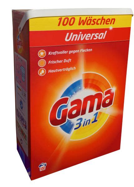 Proszek do prania Gama 3w1 Uniwersalny 6 kg 100 prań Skuteczne