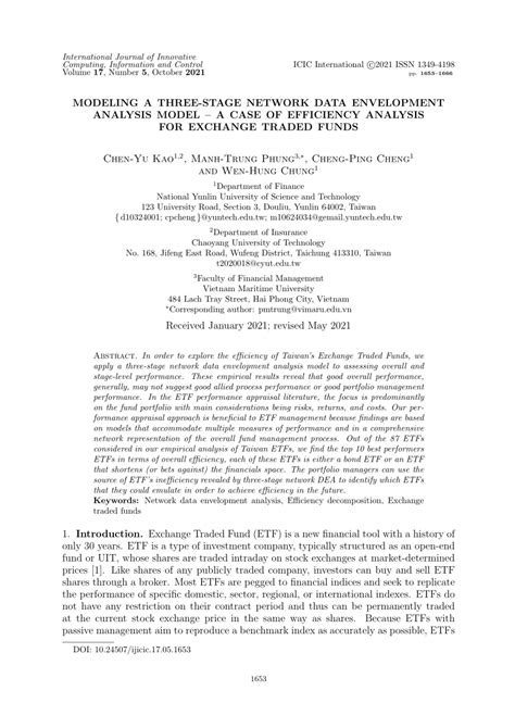 pdf modeling a three stage network data envelopment analysis model—a case of efficiency