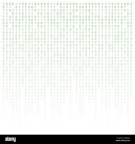 binary code green and white background with digits on screen algorithm data decryption