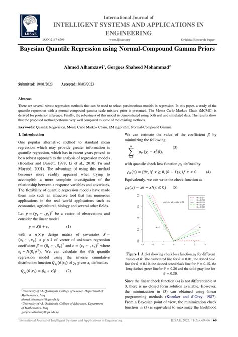 pdf international journal of intelligent systems and applications in engineering bayesian