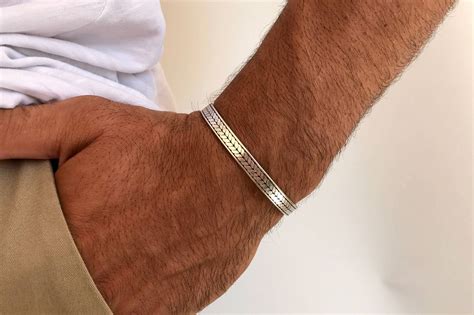 Men S Bracelet Bangle Bracelet Men Silver Bangle Bracelet Cuff