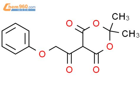 136637 31 5 1 3 Dioxane 4 6 dione 2 2 dimethyl 5 phenoxyacetyl 化学式