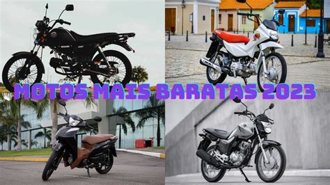 As 10 motos e scooters mais baratas do Brasil em 2023 até agora YouTube