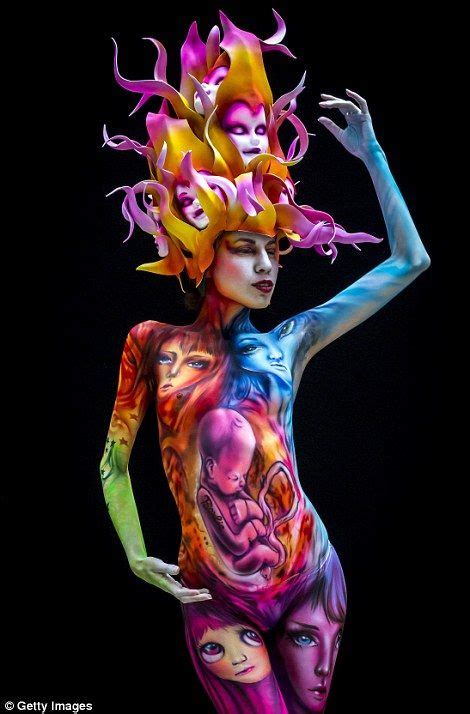 Naked Artists Celebrate World Bodypainting Festival Body Painting