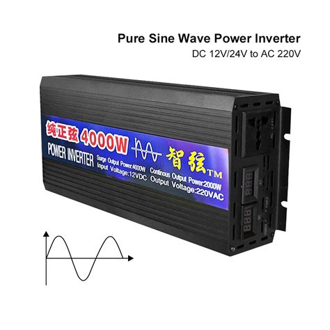 SUNYIMA Pure Sine Wave Car Power Inverter DC 24V To AC 220V 4000W