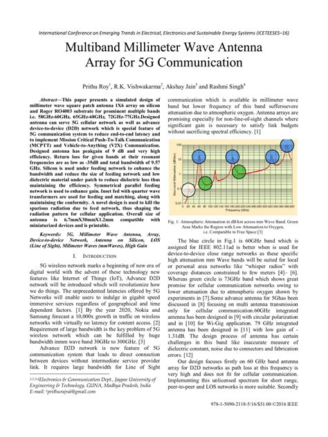 pdf multiband millimeter wave antenna array for 5g communication