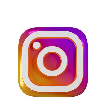 Glossy Instagram D Render Icon Png