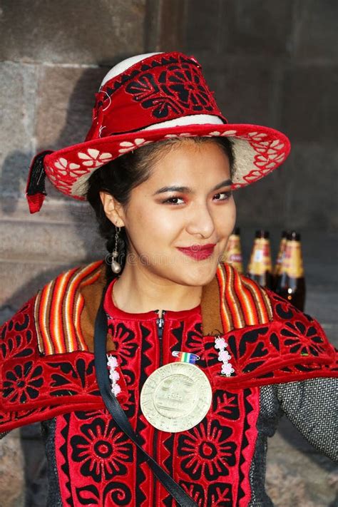 Peruvian Dancer In Traditional Dress At The Annual Fiesta Del Cusco
