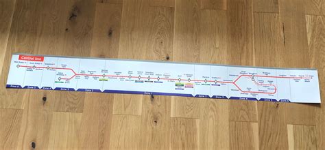 London Underground Original Tube Map Central Line Diagram Etsy