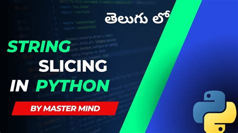 string slicing in python తెలుగు 7 youtube