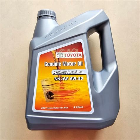 Original TOYOTA Genuine Motor Oil Synthetic Formulation SN CF 5W 30 4