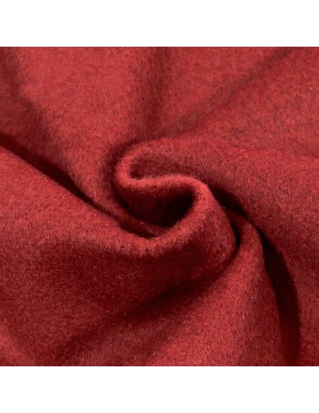Velours de laine Rouge carmin vendu au mètre