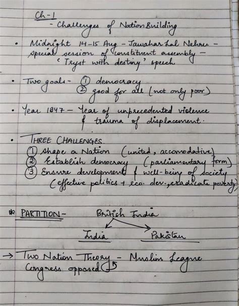Political Science Class Chapter Challenges Of Nation Building