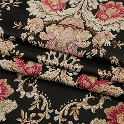 Floral Emboss Jacquard Brocade Fabric Lame Damask For Haute Etsy