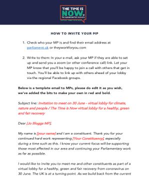 Fillable Online How To Write To Your Mp Fax Email Print Pdffiller