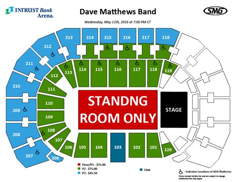 Seating Charts Events Tickets INTRUST Bank Arena