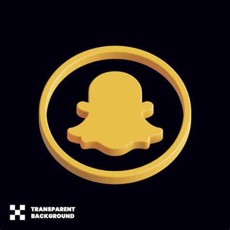 Icono De Redes Sociales De Snapchat En 3d Render Archivo PSD Premium