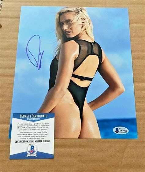 Paige Spiranac Signed 8x10 Sexy Bikini Dirt Bike Motorcycle Photo Lpga