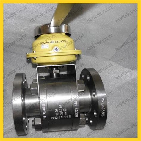 Pn16 64 DIN Wcb CF8 CF8m Pneumatic Operated Casting Flanged Ball Valve