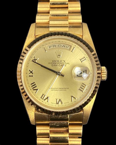 Lot Rolex Oyster Perpetual Day Date K Gold Watch