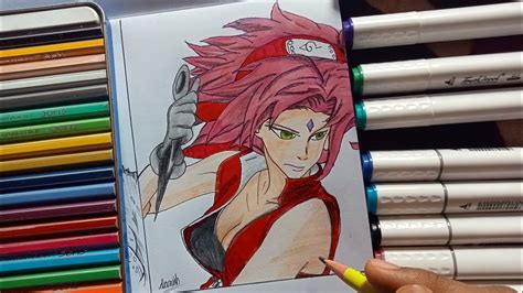 Anime Drawing How To Draw Sakura Haruno Step By Step Youtube