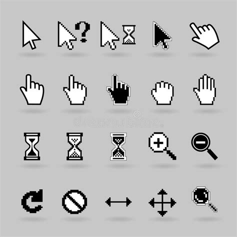 Smooth Vector Black Cursors Icons Stock Illustrations 11 Smooth