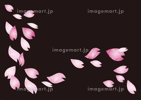 春 桜 さくら 花びら 花吹雪 フレーム 水彩 背景 コピースペース イラスト素材 150781720 イメージマート
