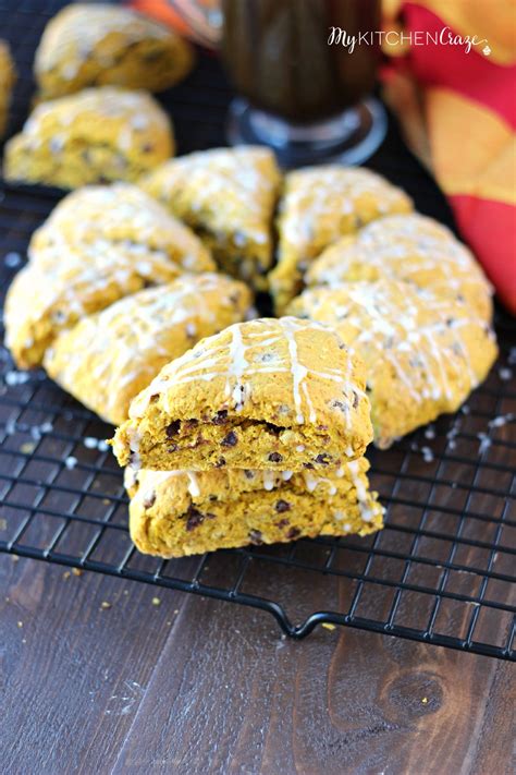 Pumpkin Oatmeal Chocolate Chip Scones My Kitchen Craze