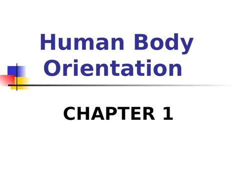Ppt Human Body Orientation Chapter Anatomy Physiology Structure