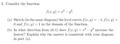 solved 2 consider the function f x y x2−y2 a sketch in