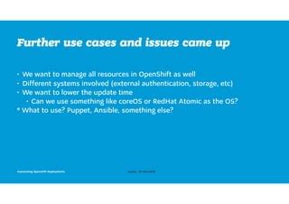 Automating Openshift Deployments Ppt