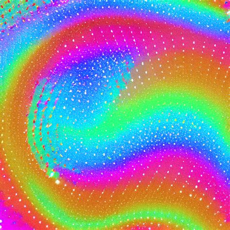 Holographic Rainbow Skinny Wiggle Lines With Glitter Galaxy Background