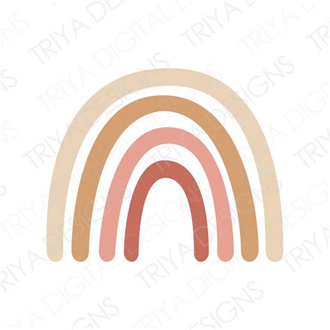 Boho Rainbow SVG Cut File Boho Colored Hand Drawn Rainbow Etsy UK