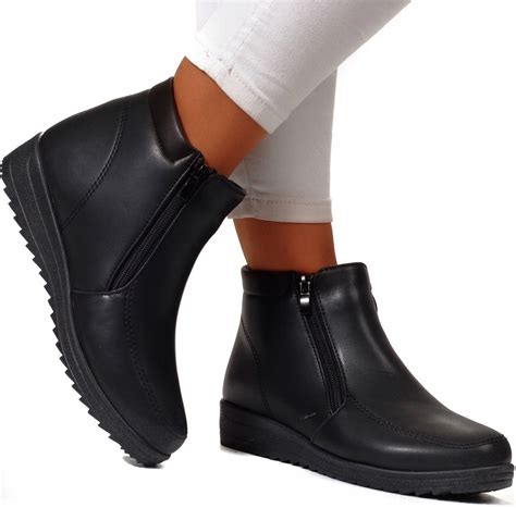 BOTKI ZIMOWE DAMSKIE CZARNE BUTY OCIEPLANE SUWAKI 12732257188