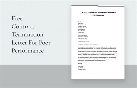 Free Contract Termination Letter Templates Examples Edit Online