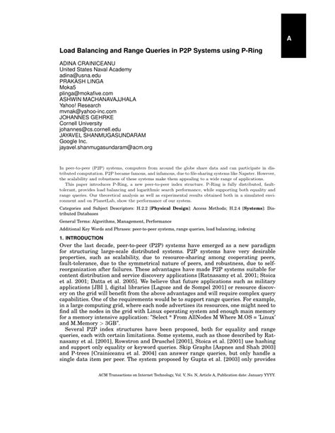 pdf load balancing and range queries in p2p systems using p ring