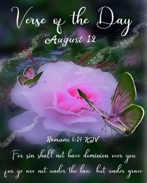 Pin On August Blessings Verse Of The Day Daily Bible Verse Romans 6 14