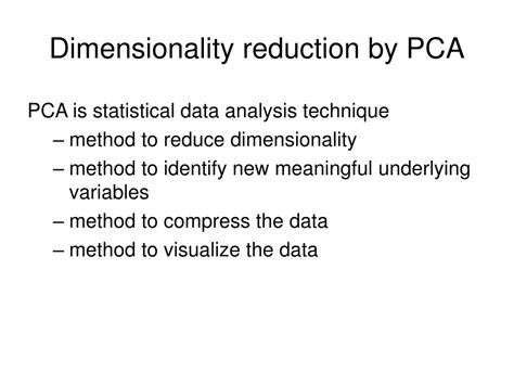 ppt statistical analysis of array data dimensionality reduction clustering powerpoint