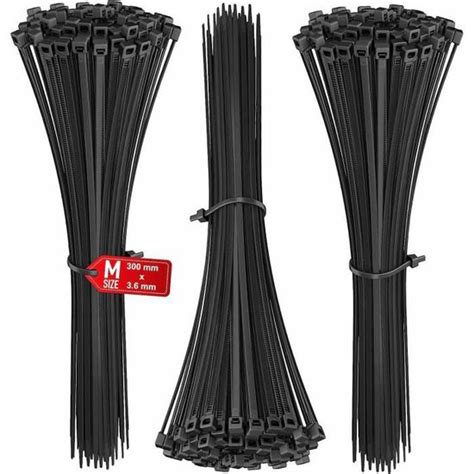 Collier de Serrage 300 mm x 3 6 mm Attache Câble Serre Câbles Rilsan