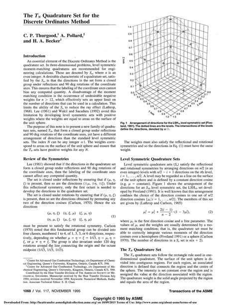 pdf the tn quadrature set for the discrete ordinates method