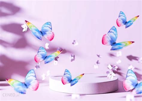 Cake Decor Waflowe Motyle Motylki 3D Na Tort Dekoracja 23Szt Ceny I