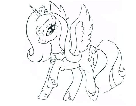 Princess Luna 2 Färbung Seite Kostenlose druckbare Malvorlagen für Kinder