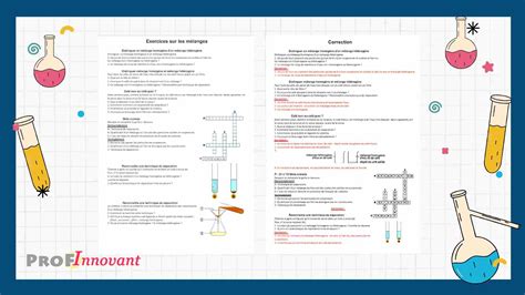 Physique chimie 6ème cours et exercices à imprimer Prof Innovant