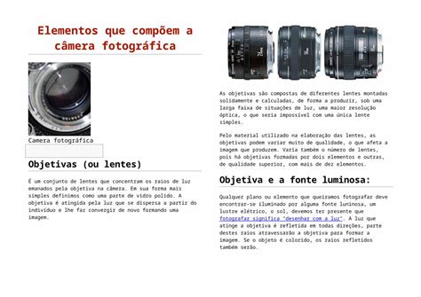DOC Elementos que compõem a câmera fotográfica DOKUMEN TIPS